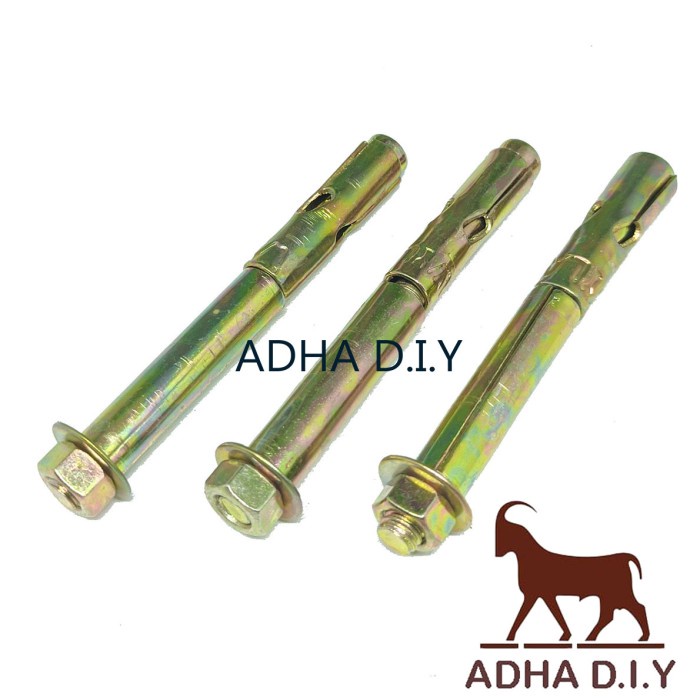 Jual DYNA BOLT BAUT TANAM BETON M8 DRAT 12MM / BAUT COR 12MM KUNCI 14 ...