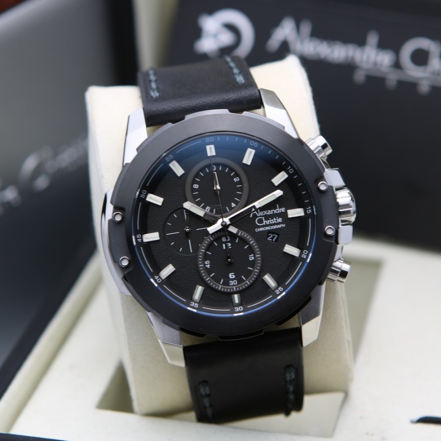 Jual JAM ALEXANDER CHRISTIE PRIA ORI KULIT AC 6583 ALEXANDRE CRISTY ...