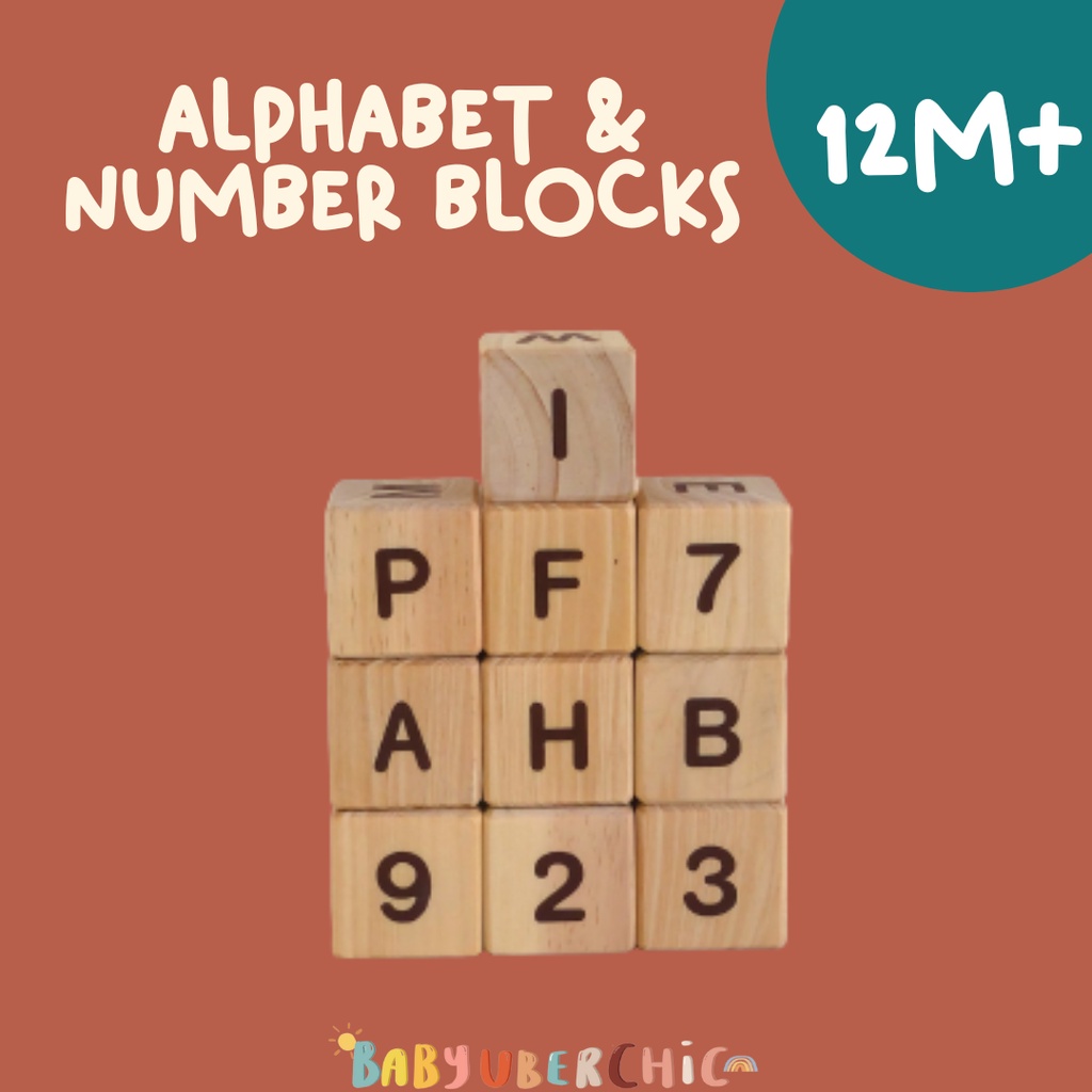 Jual Letter In Pine - New Alphabet & Number Block / Mainan Kayu Wooden ...