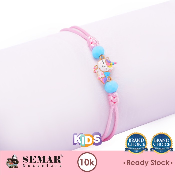 Jual Gelang Tali Emas Baby Colour Little Unicorn Gold 10K Semar ...