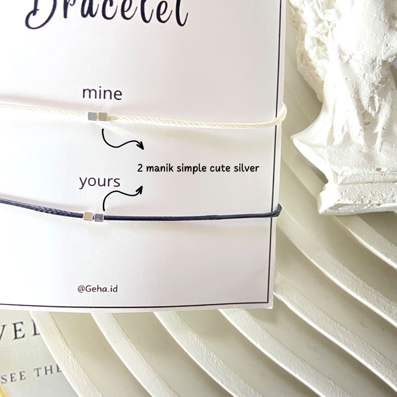 Jual (Harga Satuan) Gelang manik simple cute silver | Gelang simple ...