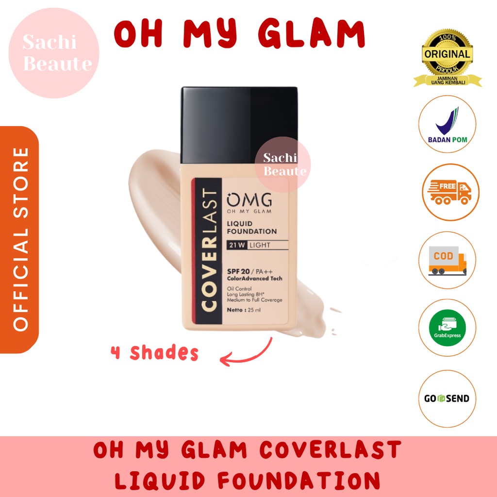Jual OMG Oh My Glam Coverlast Liquid Foundation fondation | Shopee ...