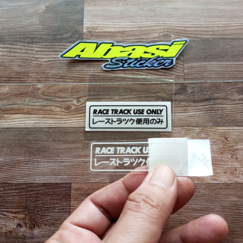 Jual STICKER RACE TRACK USE ONLY TRANSFARAN | Shopee Indonesia