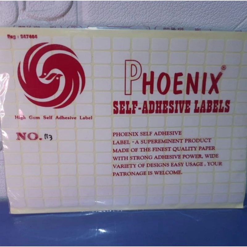 Jual Sticker Label / Label Harga No. 113 Phoenix (9 x 13 mm) | Shopee ...
