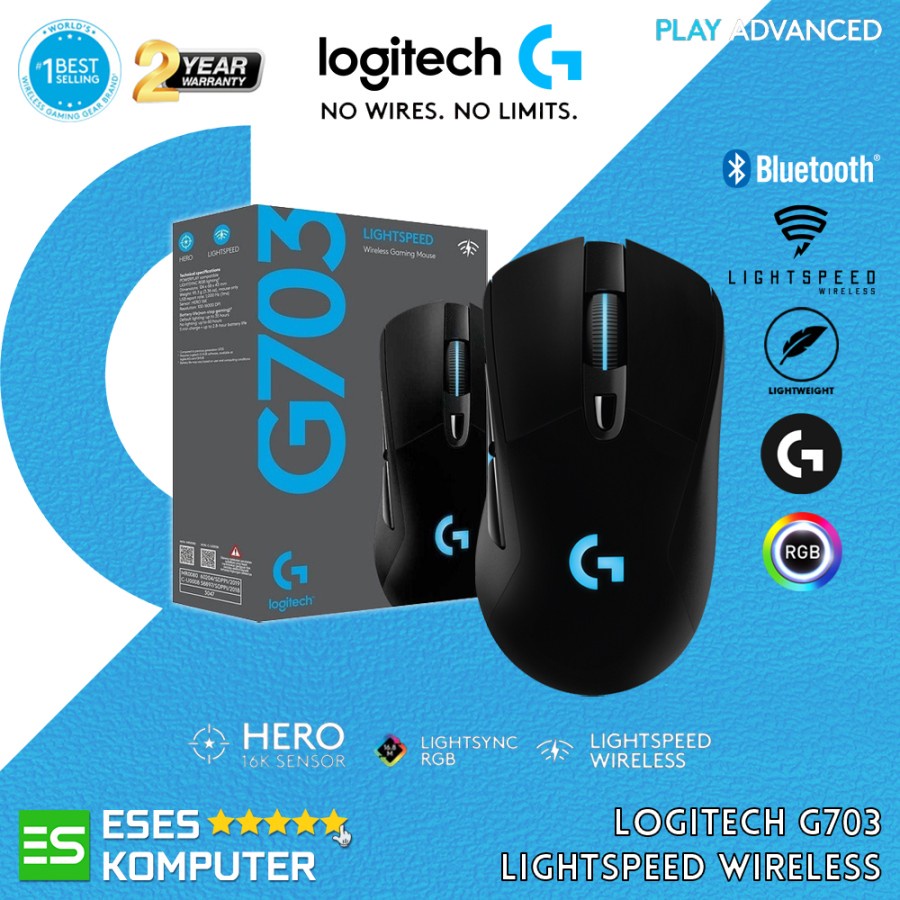 Jual Mouse Logitech G703 Hero Lightspeed Wireless - Gaming - Garansi Resmi | Shopee Indonesia