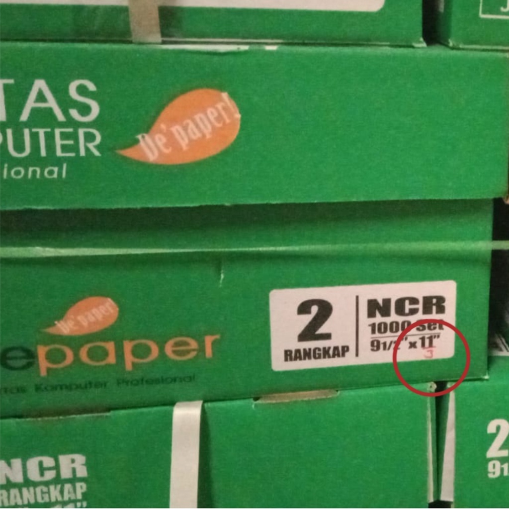 Jual Continuous form Depaper 91/2 x 11:3 rangkap 2 (2 ply bagi 3 ...