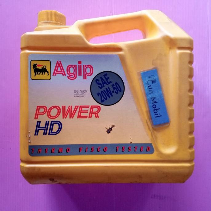 Jual Sale Oli Mesin Agip Bensin Sae 20W-50 Power Hd 4L Terlaris | Shopee Indonesia