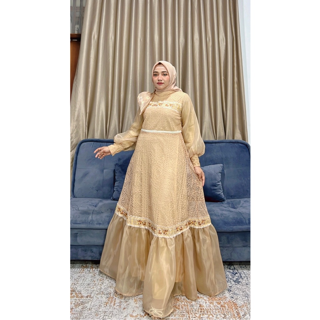 Jual Mahalini Dress | Organza | Lace | Gaun | Gamis | Brukat | Bordir ...