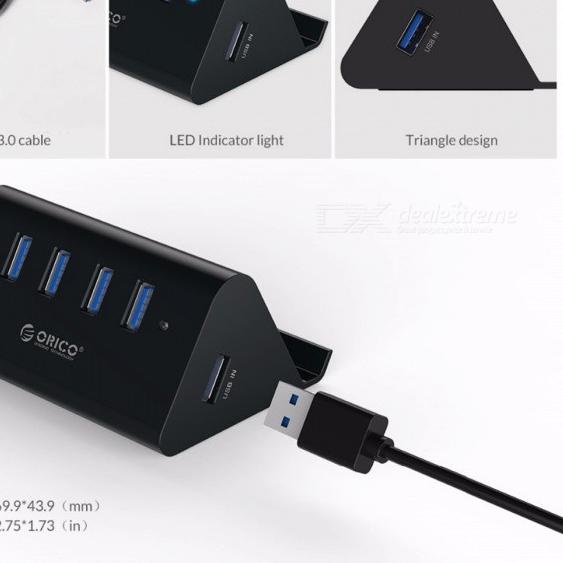 Jual ORICO SHC-U3 4 Port USB HUB 3.0 High Speed With Stand | Shopee ...
