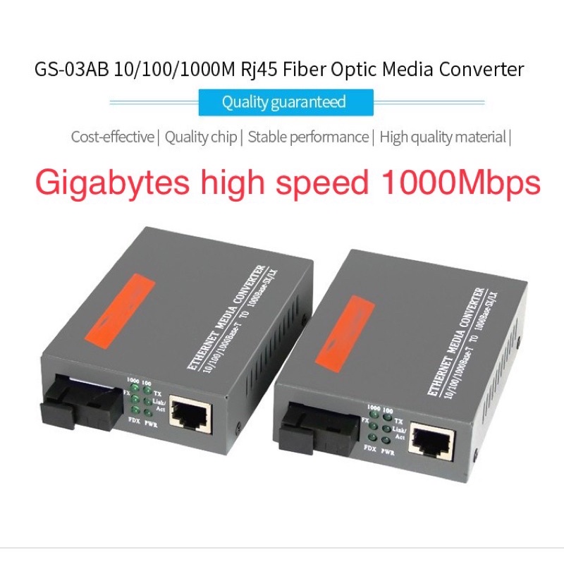 Jual HTB-GS-03 A/B gigabytes 10/100/1000mbps Media Converter A+B Fiber ...
