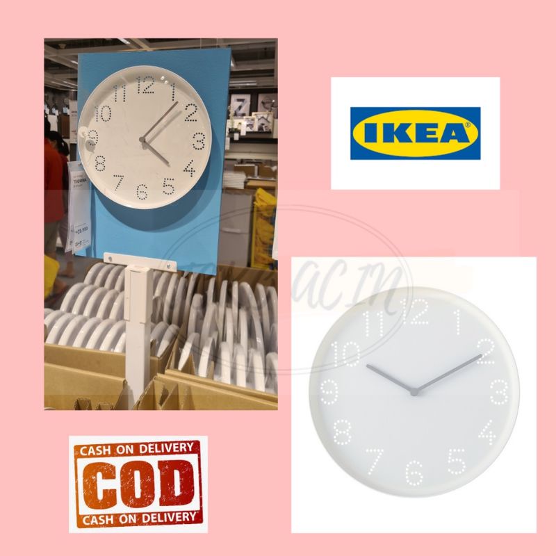 Jual IKEA jam dinding putih minimalis keren ikea harga murah | Shopee ...