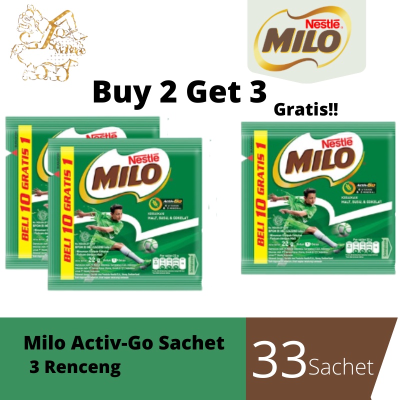Jual BUY 2 GET 3 SUSU MILO SACHET | Shopee Indonesia