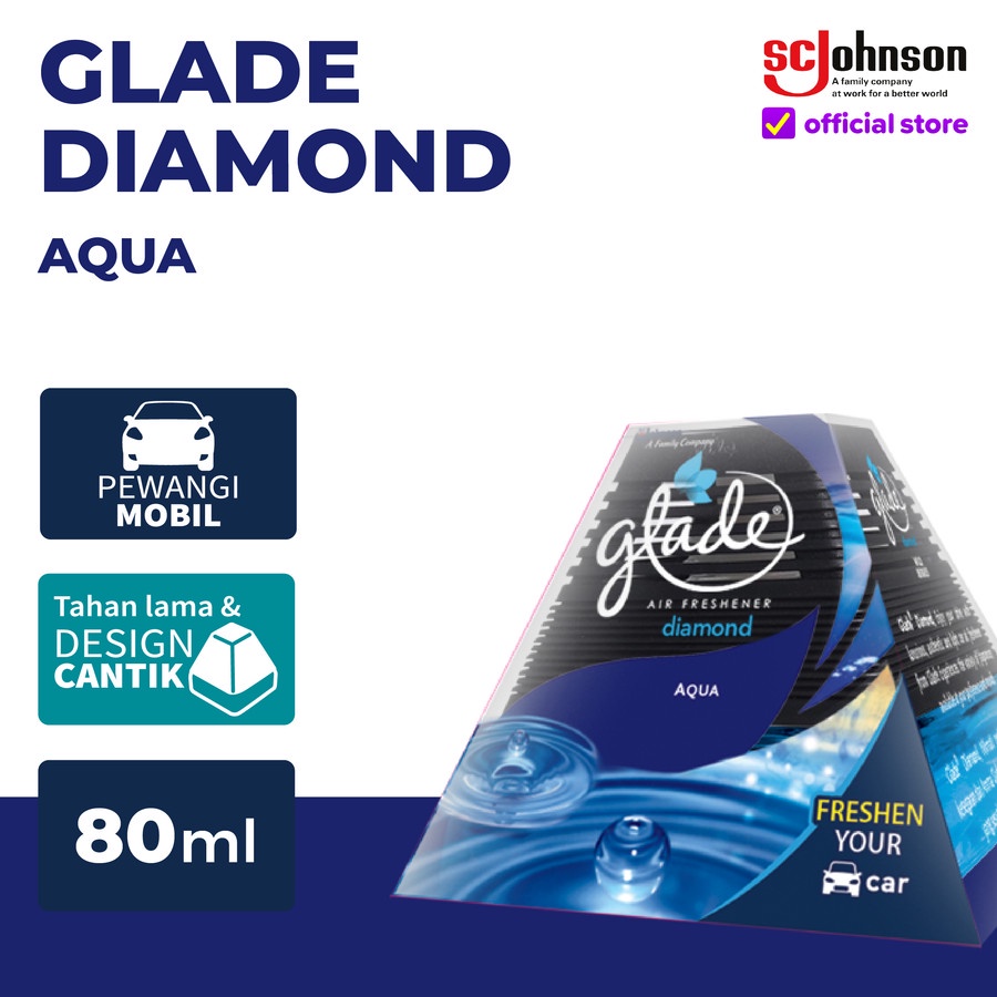 Jual Glade Diamond / Pengharum / Parfum Mobil / Ruangan Aqua Reg 80ml ...