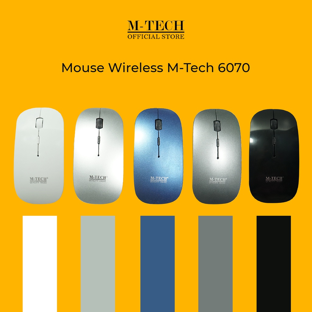 Jual MTECH Mouse Wireless M-Tech Original Slim 6070 | Shopee Indonesia