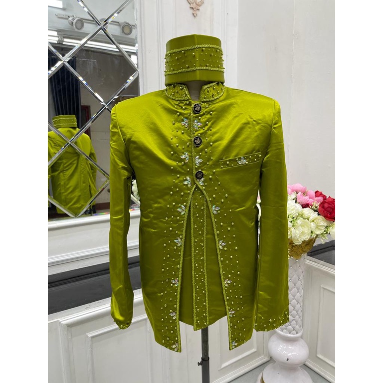 Jual Beskap bridal kancing 3 / beskap terbaru | Shopee Indonesia