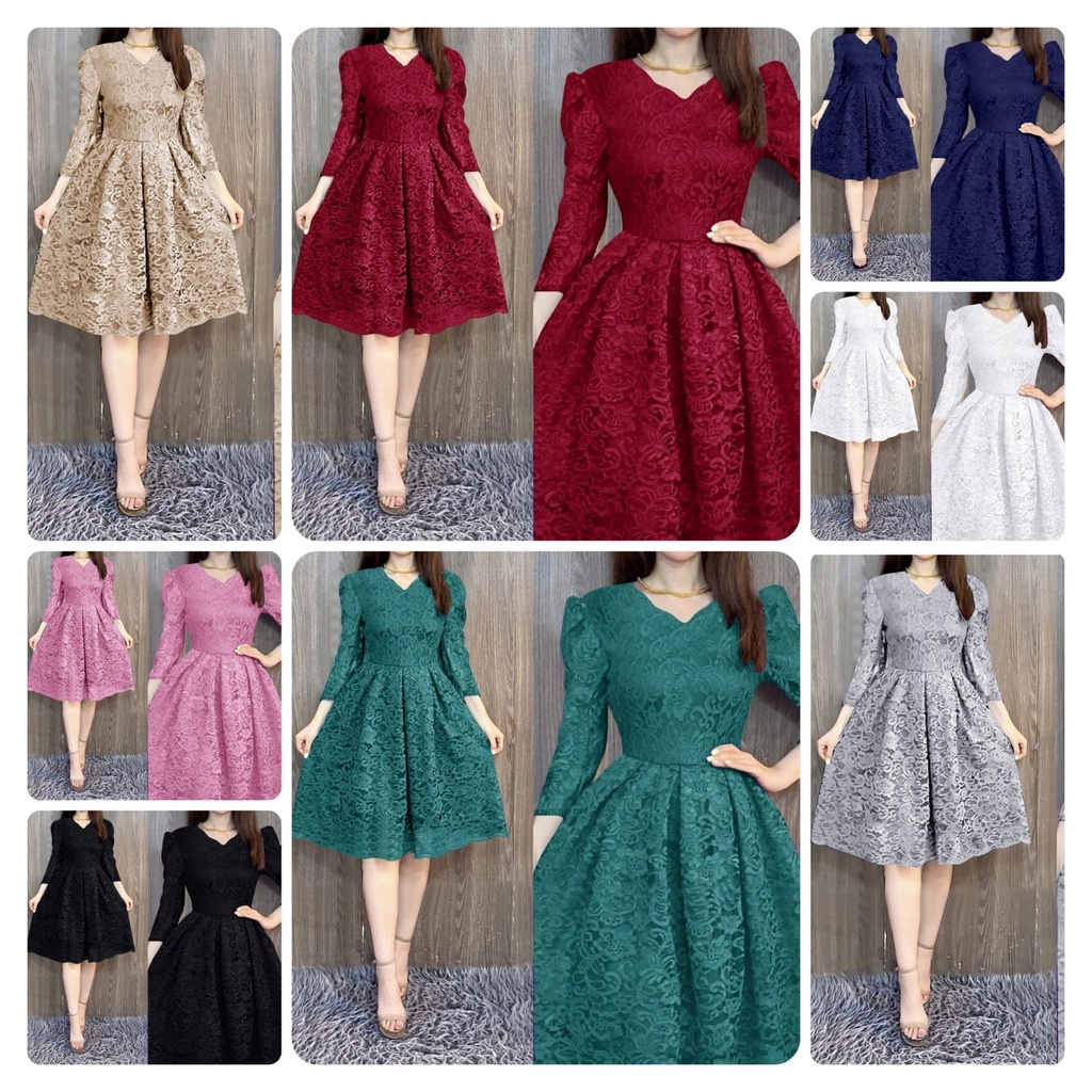Jual REALPIC 3 UKURAN M L XL DRESS AGNES FASHION PAKAIAN WANITA DRESS ...