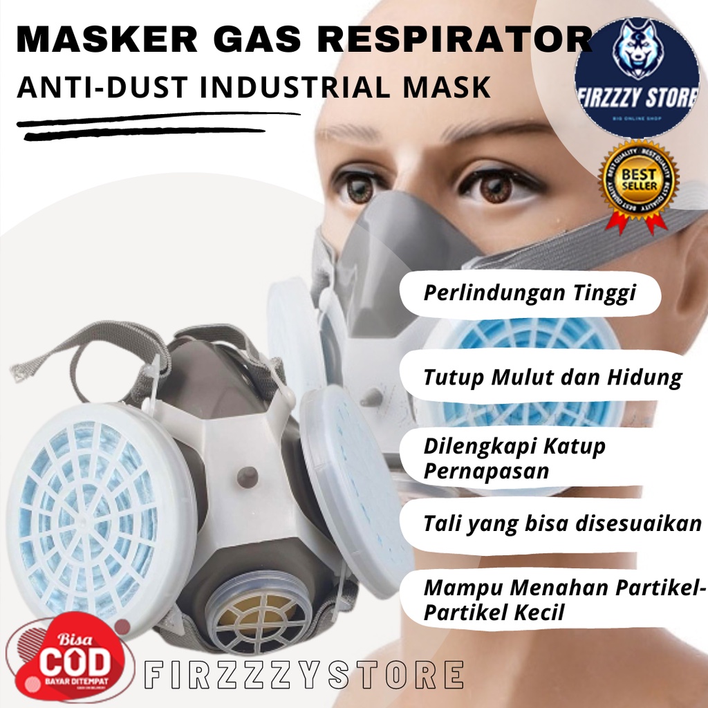 Jual Masker Gas Respirator Anti-Dust Industrial Mask | Shopee Indonesia