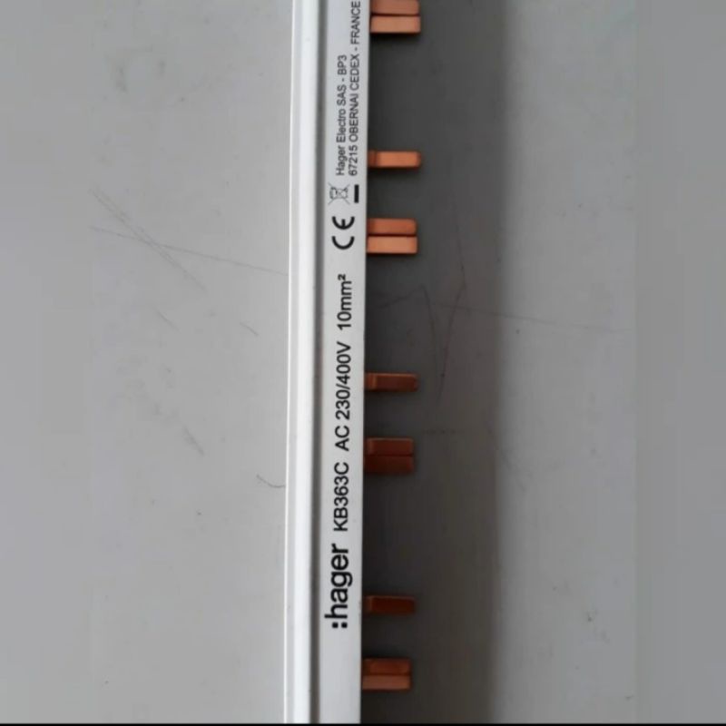 Jual Rel sisir MCB Busbar Jamper 3 Phase Hager 3P 63A KB363C Hager Rel Sisir MCB Busbar Jamper 3 ...