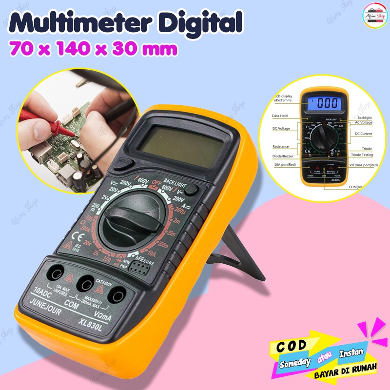 Jual Multimeter Digital Mini Avometer dengan Case Silikon | Shopee ...