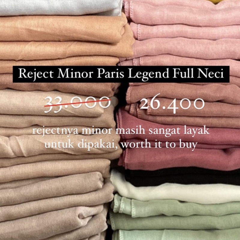 Jual REJECT MINOR SEGIEMPAT PARIS LEGEND FULL NECI (PARIS JADUL ...