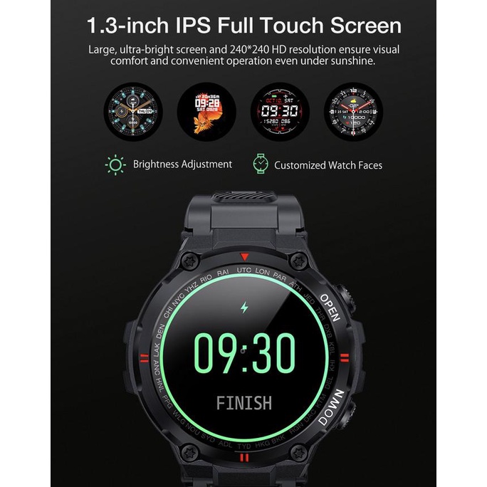Jual Blitzwolf Bw At2C Smartwatch Bluetooth Call Heart Sport Alt Dt95 ...