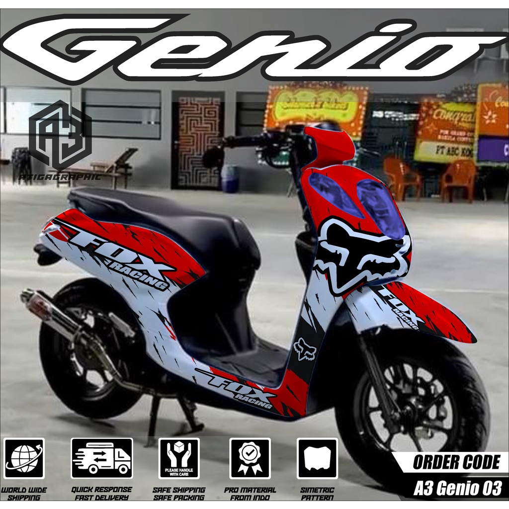 Jual Decal Sticker Honda Genio full body desain terbaru simple keren ...