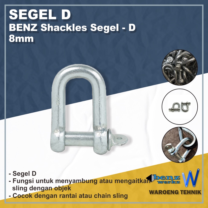 Jual Shackles / Segel D by BENZ WERKZ - 8mm SGD 0102 (1 pak isi 5 pcs ...
