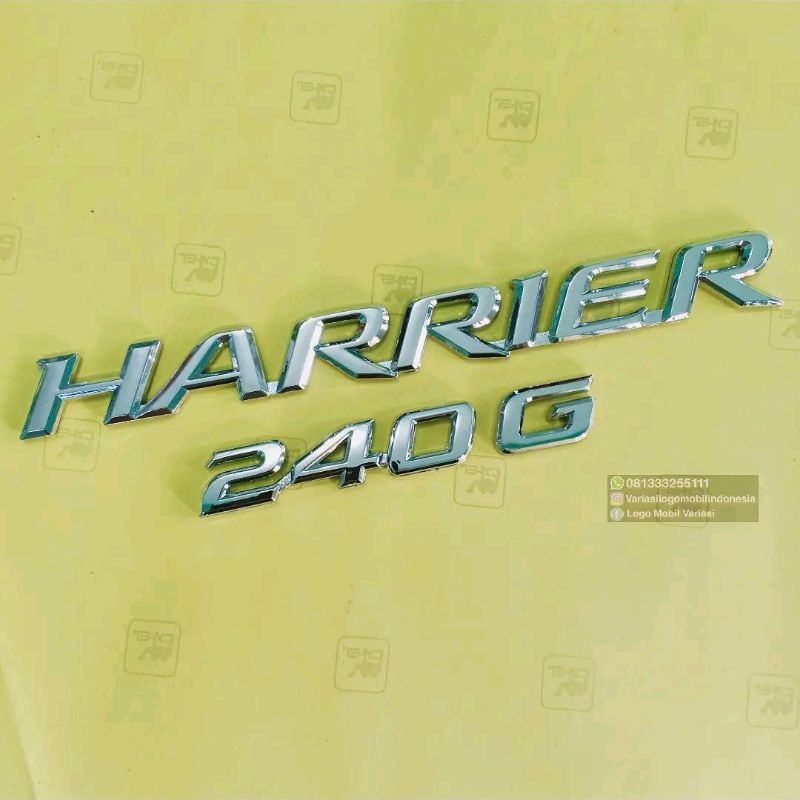 Jual Emblem logo HARRIER 240 G toyota ukuran original harrier bagasi ...