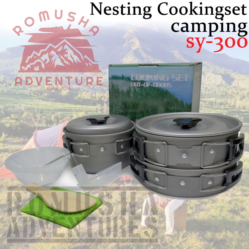 Jual Nesting Cooking Set 300 Camping Outdoor Gunung Portable | Shopee ...