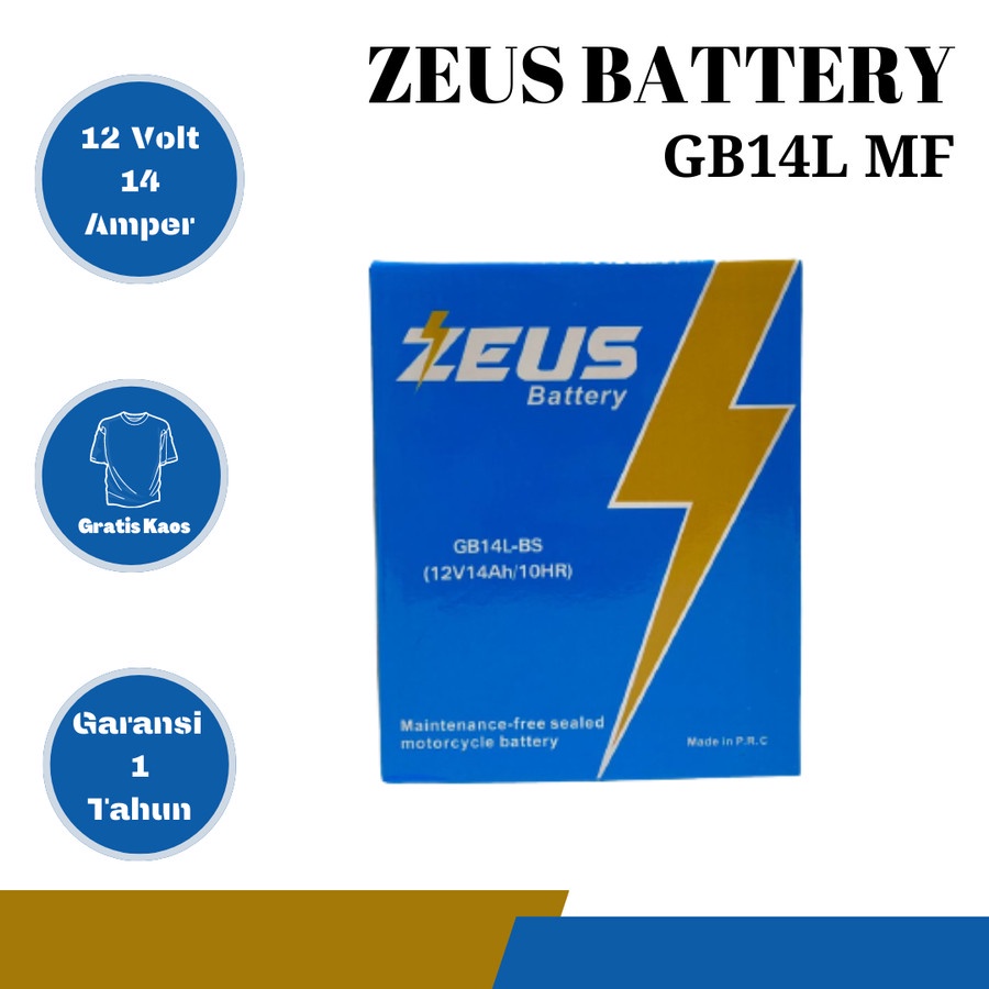 Jual Aki motor Zeus GB14L TIPE Yamaha XJ550 Maxim, R Seca | Shopee ...