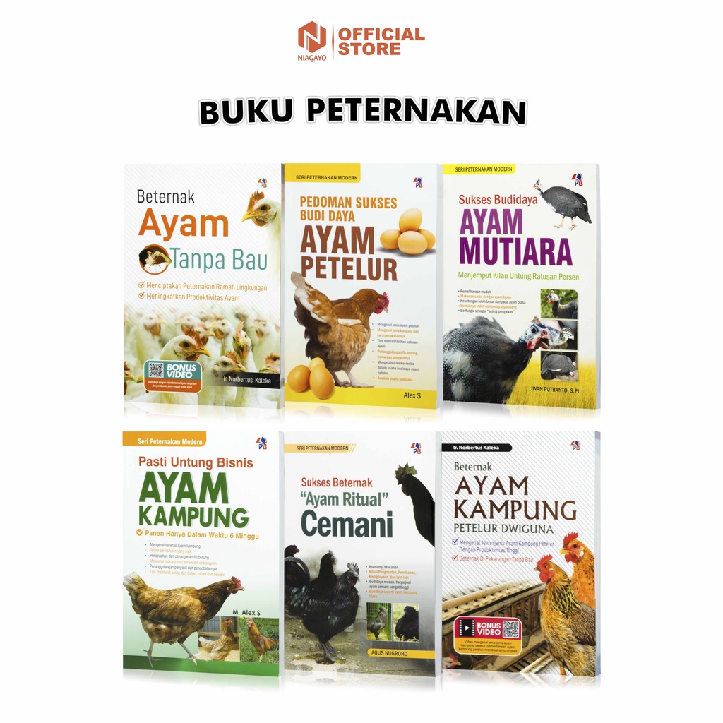 Jual Buku Peternakan Pedoman Sukses Beternak Ayam Kampung, Ayam Petelur, Ayam Cemani, Ayam ...