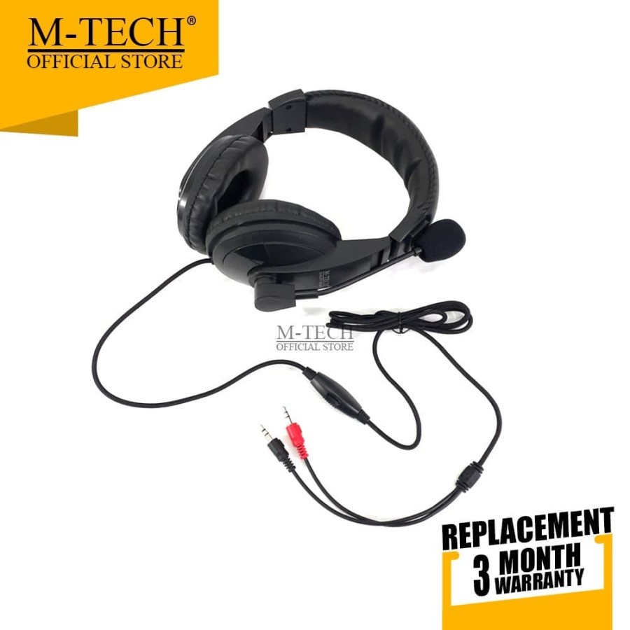 Jual Headset M-Tech A4 Headphone + Mic (Komputer|Laptop|HP) | Shopee ...