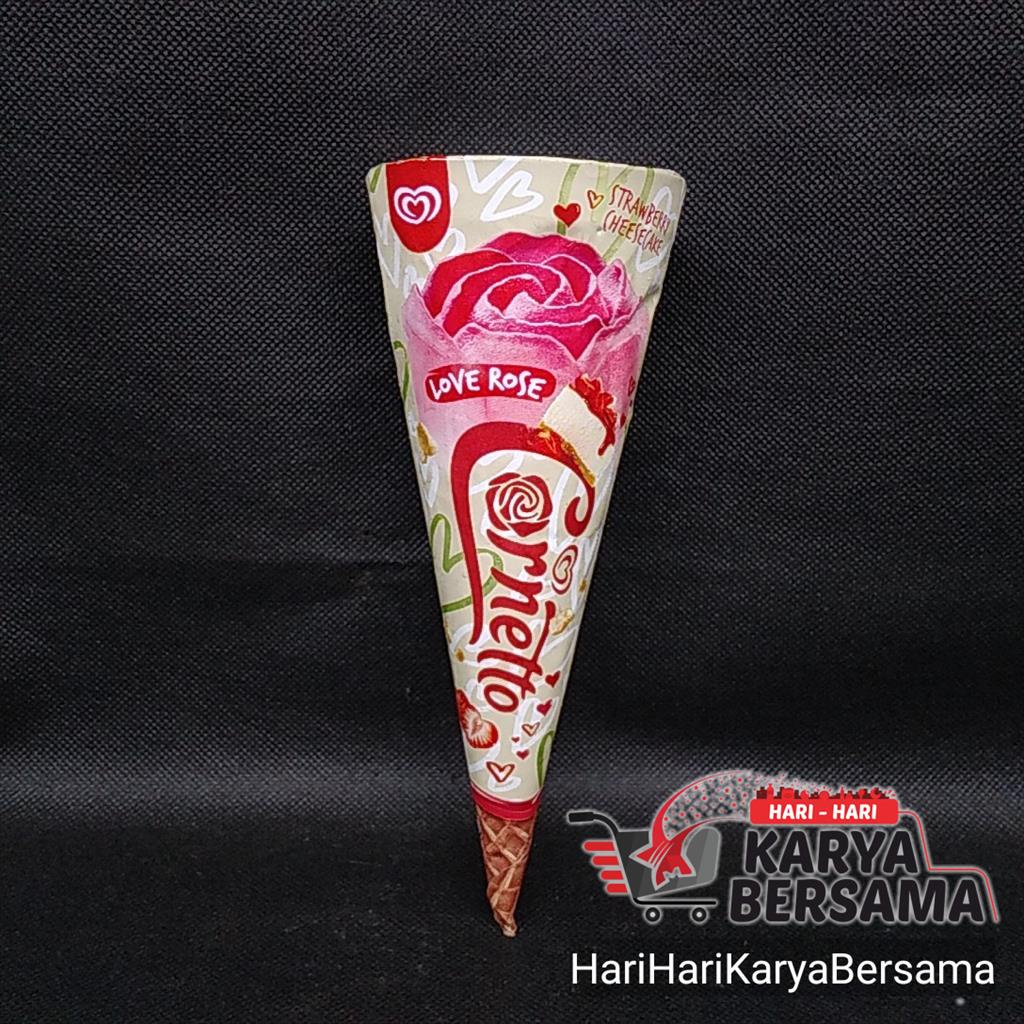 Jual WALL'S CORNETTO ROSE STRAWBERRY CHEESECAKE 131ML | Shopee Indonesia