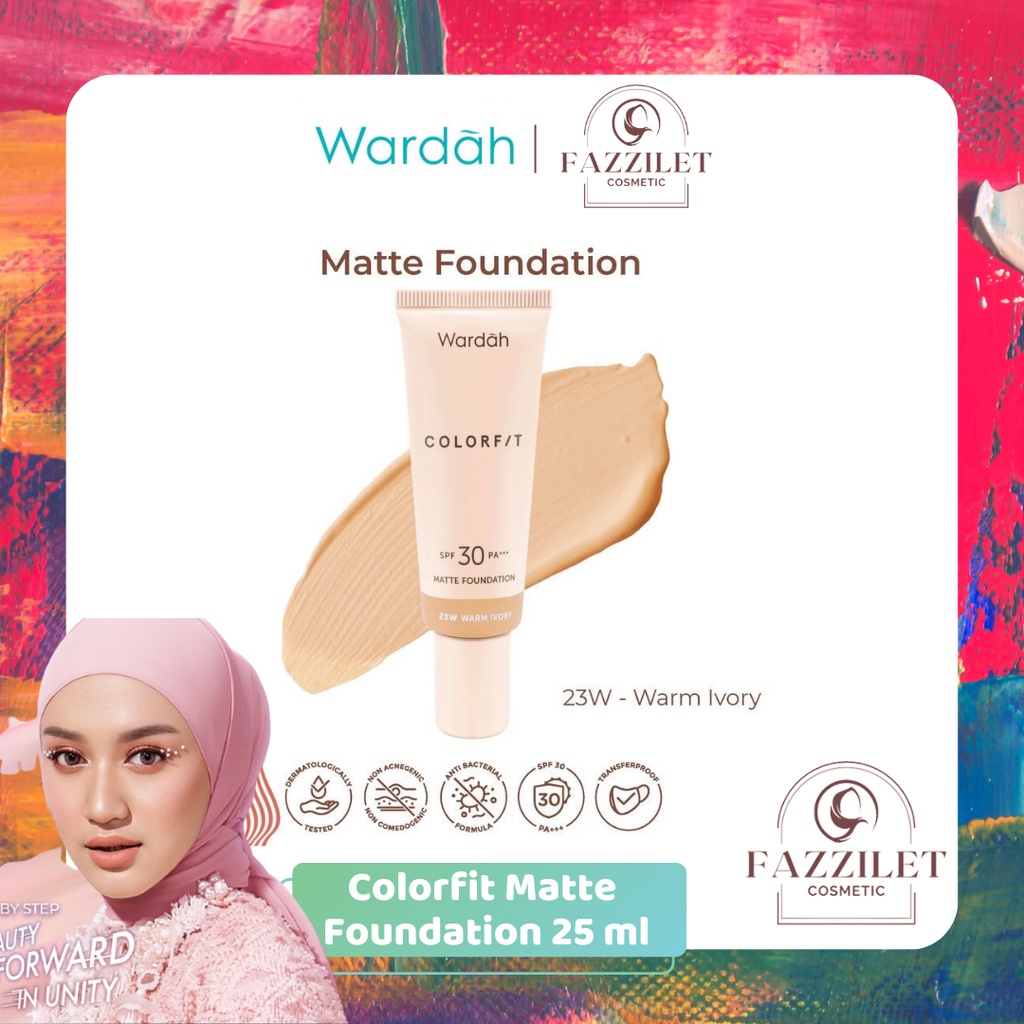 Jual Wardah Colorfit Matte Foundation 25 ml - Foundation SPF 30 dengan ...