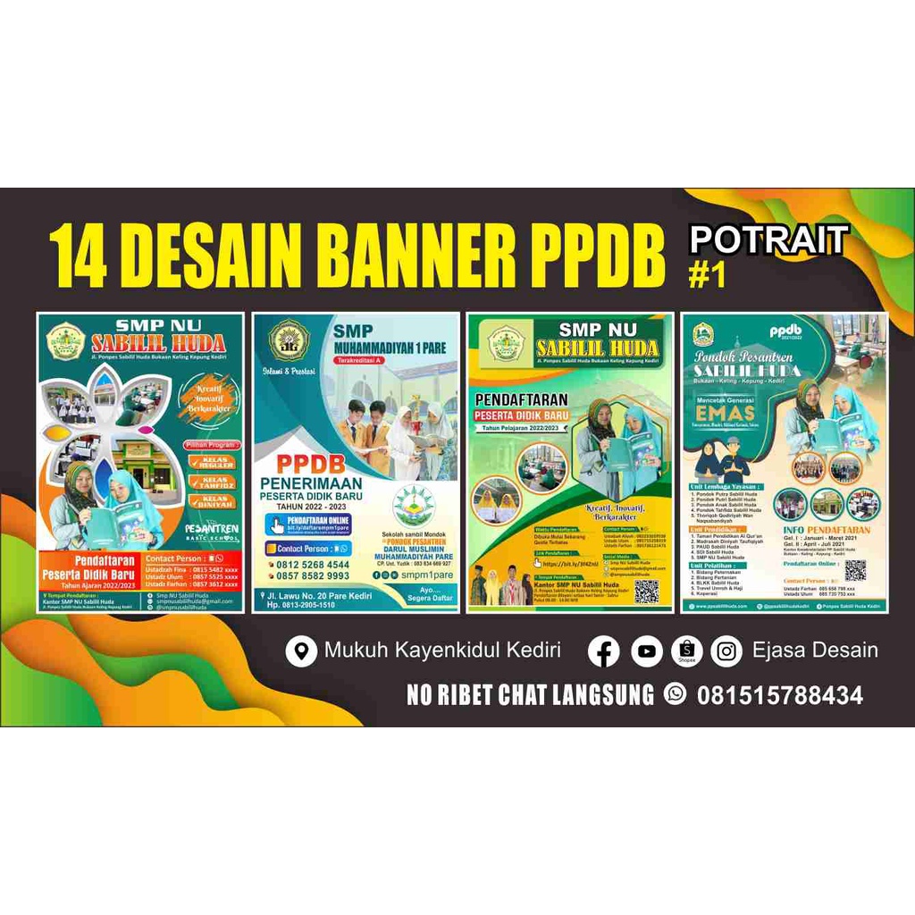 Jual 14 TEMPLATE DESAIN BANNER PPDB | Shopee Indonesia