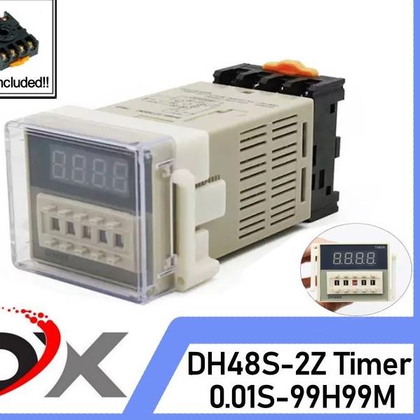 Jual DH48S-2Z Timer Digital Time Delay Relay DH48S 2Z 220V + Socket ...