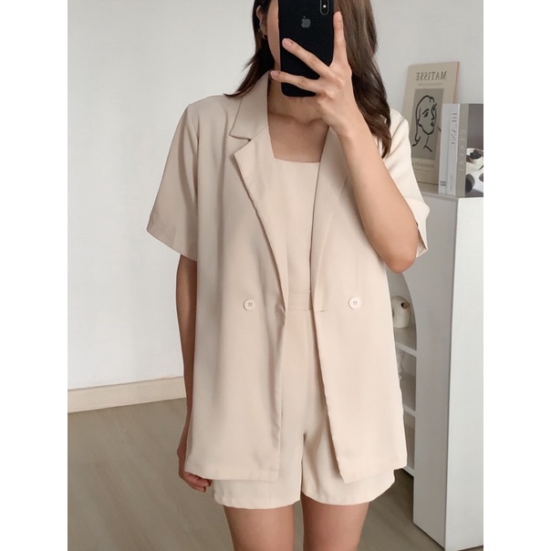 Jual Basic blazer set (inner, blazer dan celana) | setelan blazer basic ...