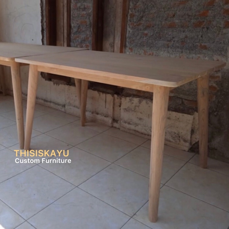 Jual MEJA MAKAN KAYU JATI ASLI SOLID | MEJA MAKAN CAFE VINTAGE GAYA ...