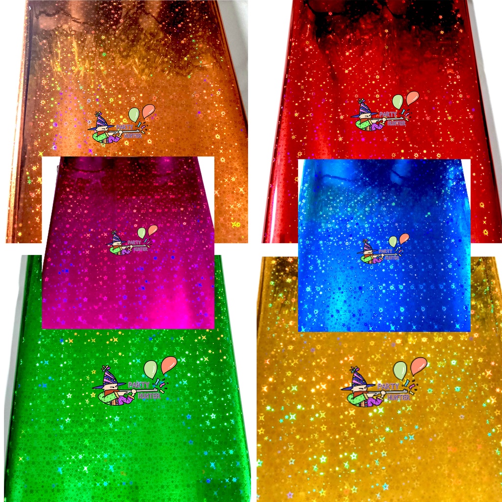 Jual Kertas Kado Hologram Mengkilap 3D Plastik Kilap Motif (5pcs) tipe ...