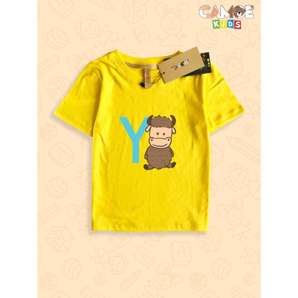 Jual Baju kaos anak kids Premium Huruf Alphabet Y Binatang Animal Yak | Shopee Indonesia