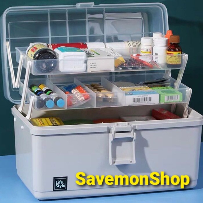 Jual Storage Box Alat Dokter Susun 3 Tingkat Kotak Penyimpanan Alat ...