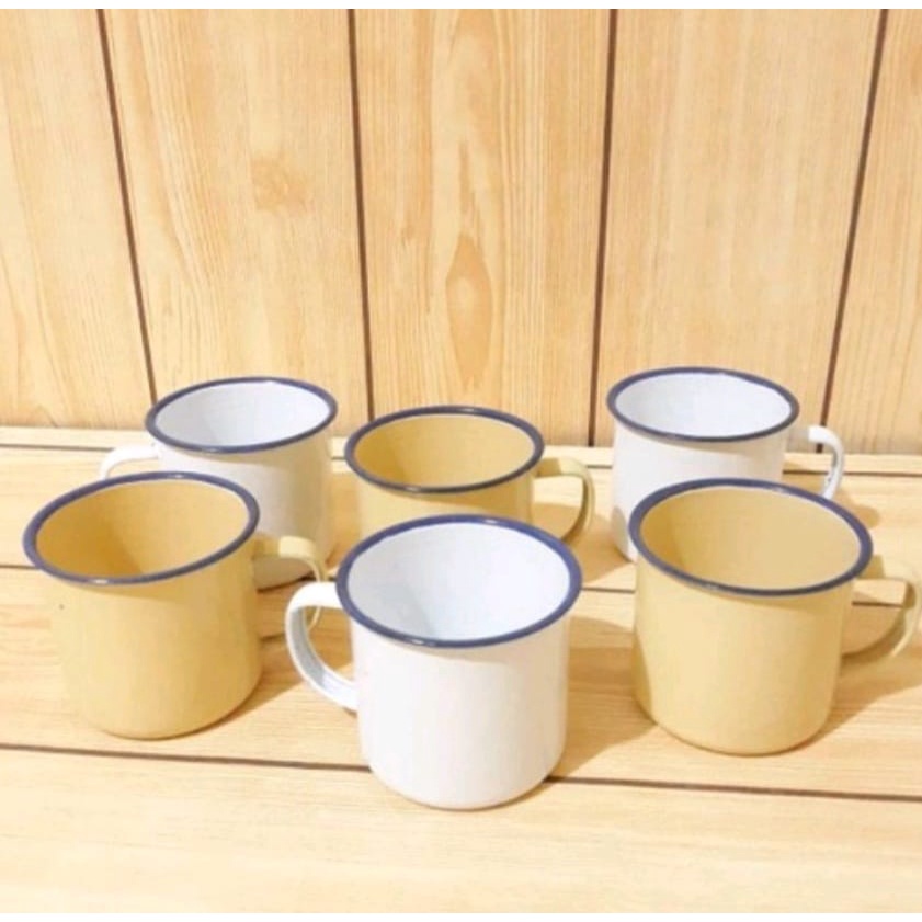Jual Cangkir Mug Enamel, Souvenir Gelas, Mug Kopi & Teh, Mug Enamel ...