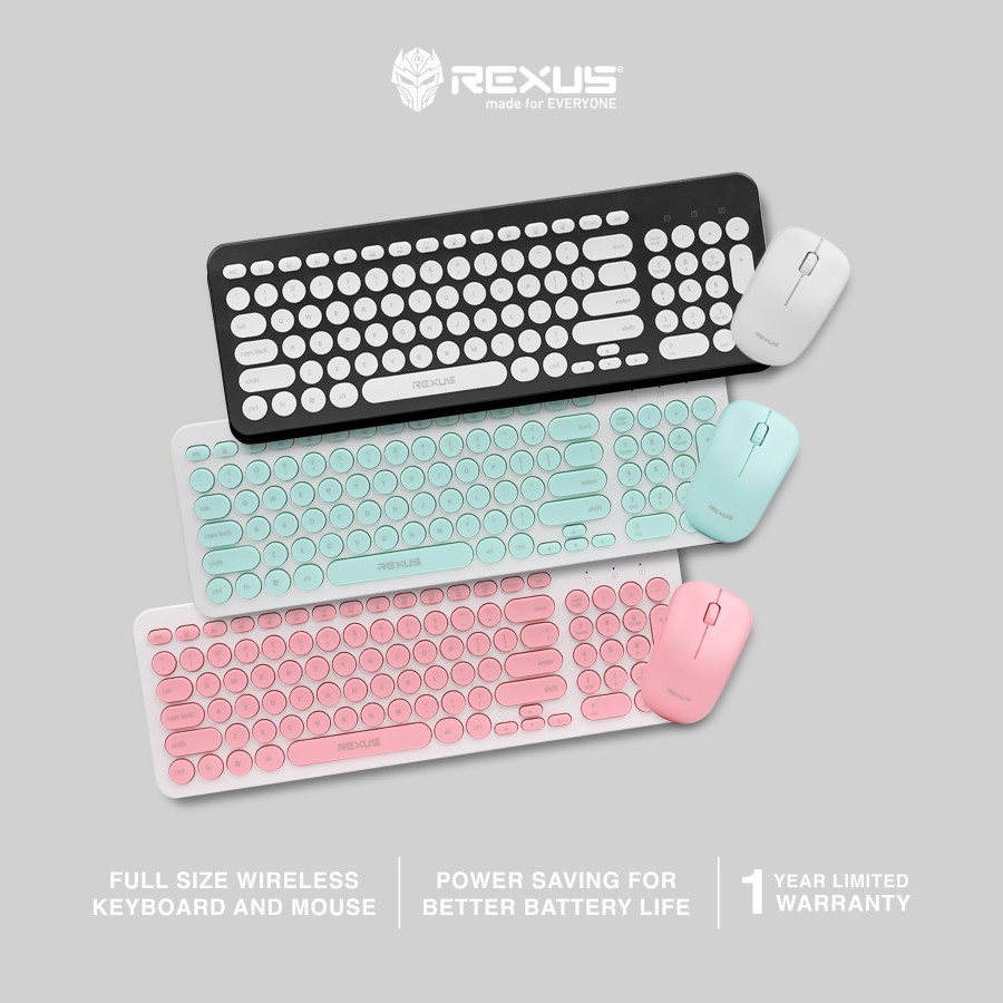 Jual Rexus KM10 Keyboard Mouse Wireless Combo | Shopee Indonesia