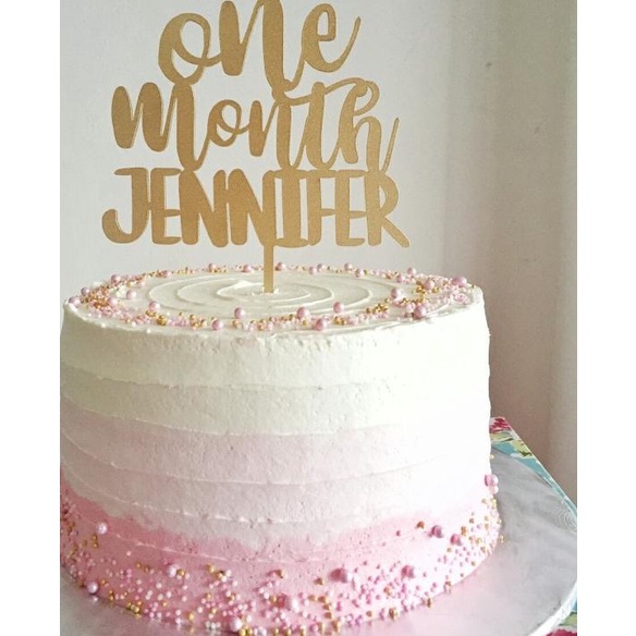 Jual One Month Baby Topper / Topper / Hiasan Kue / Caketopper / Bunting ...
