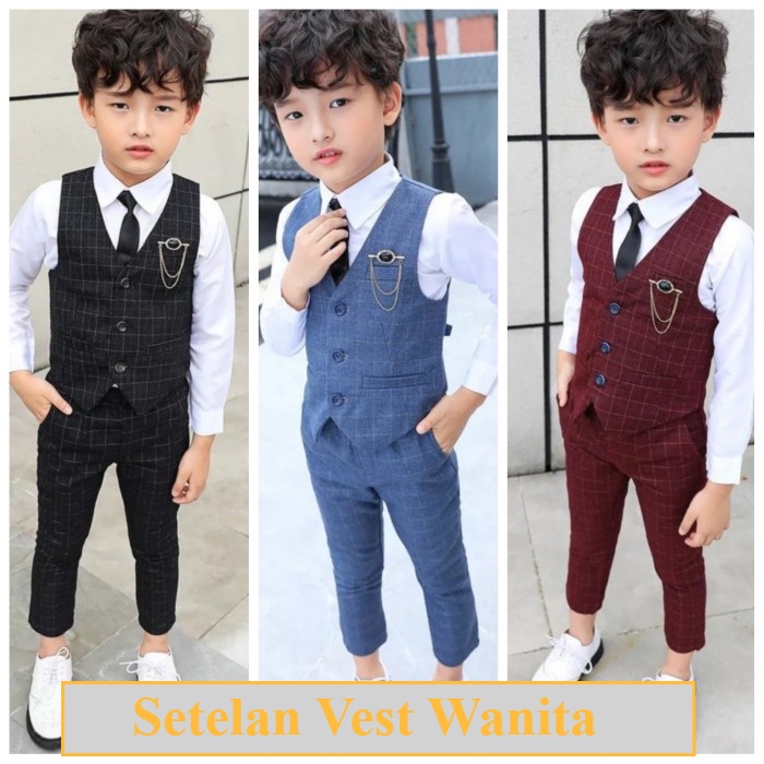 Jual Baju Pesta Anak Laki 3 - 5 Tahun Semi Formal Setelan Vest 4in1 ...