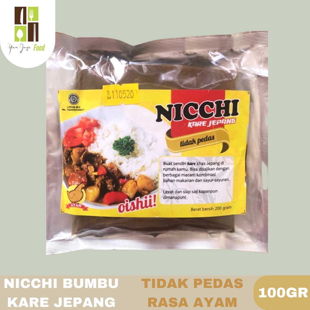 Jual Nicchi Bumbu Kare Jepang 100gr [Tidak Pedas( Untuk anak-anak, Rasa ...