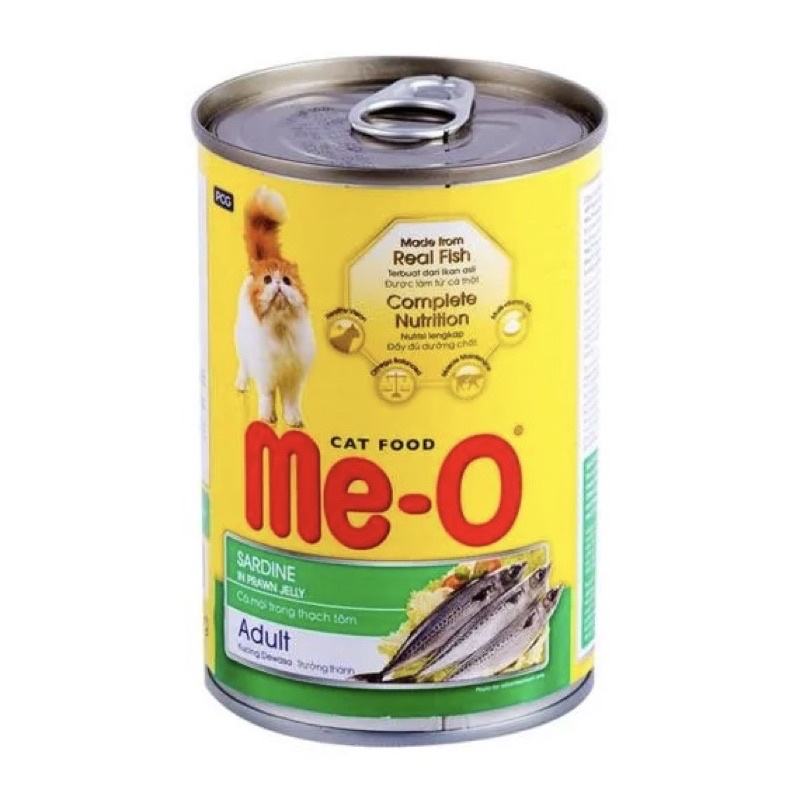 Jual Me-O Adult Sardine in Prawn Jelly 400gr | Shopee Indonesia