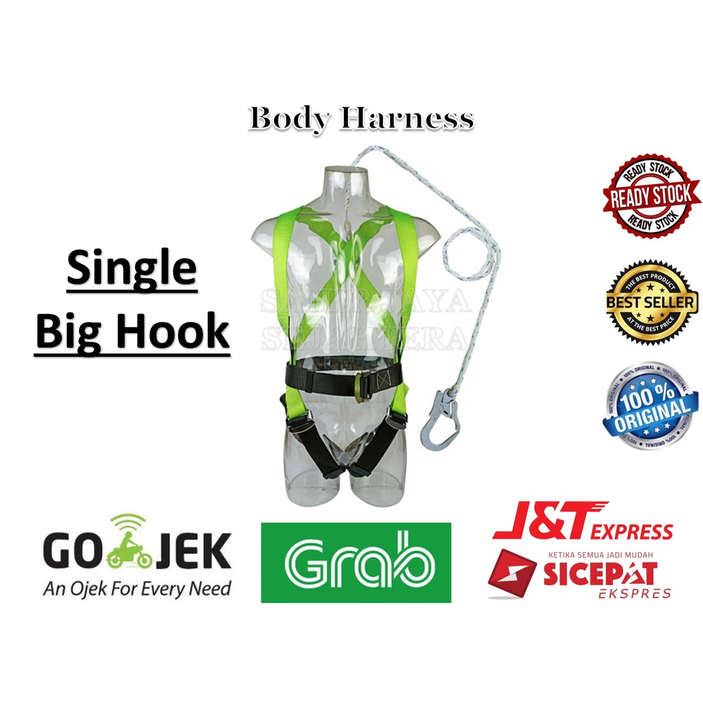 Jual Full Body Harness Double Big Hook Full Body Harness Single Big ...