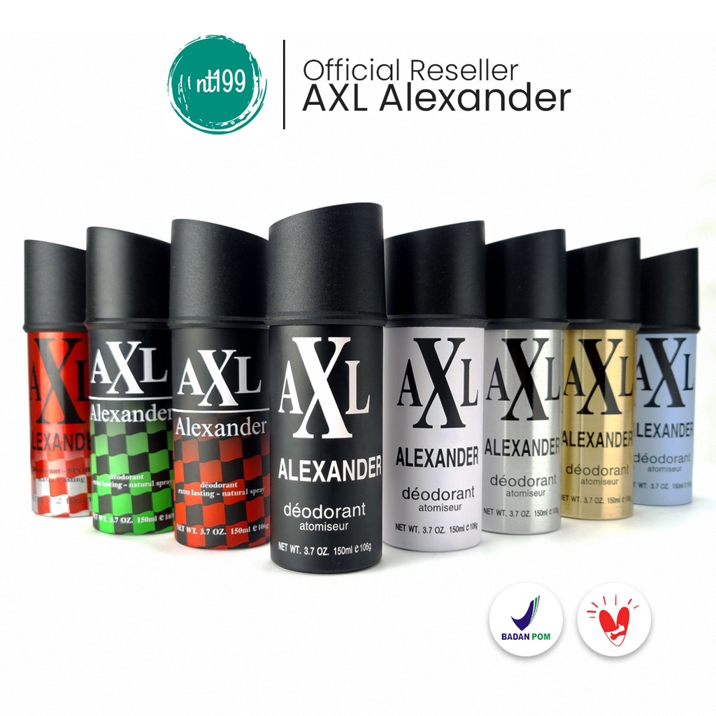 Jual AXL Alexander Deodorant Spray 150ml BPOM | Shopee Indonesia