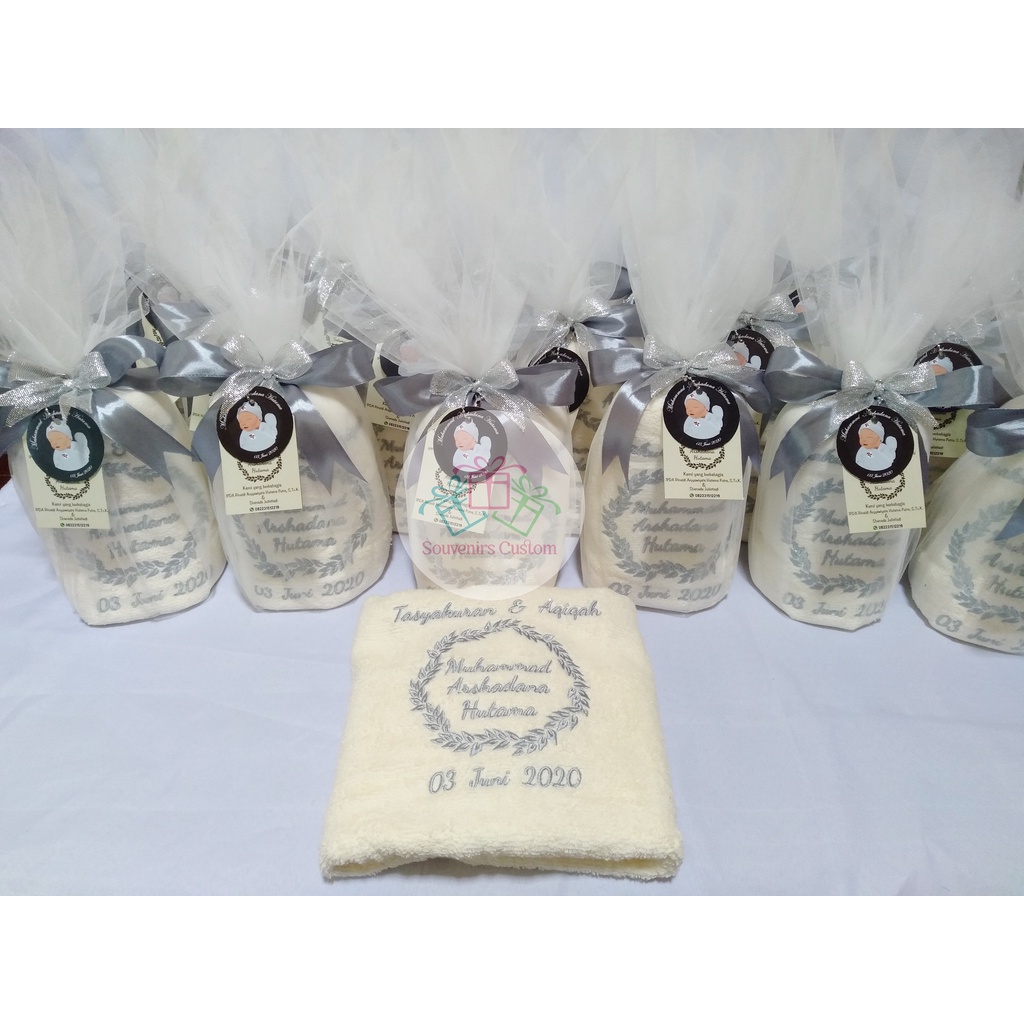Jual Handuk Bordir/Souvenir Handuk/Handuk kelahiran/souvenir kelahiran ...